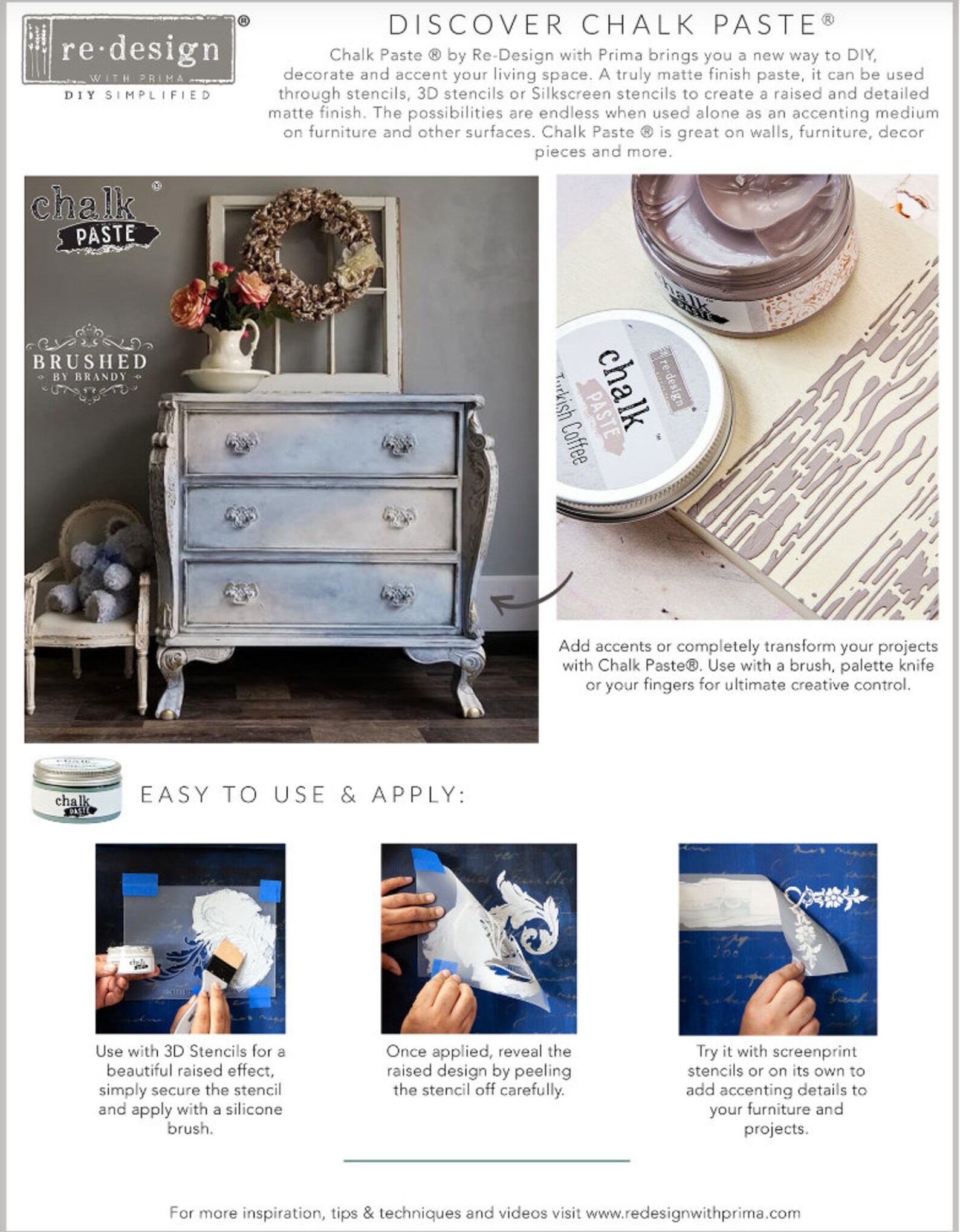 CHALK PASTE Redesign With Prima Fast Shipping - Etsy