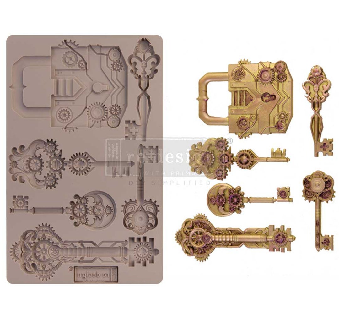 MECHANICAL LOCK & KEYS Decor Mould, Redesign With Prima, Fast Shipping ...