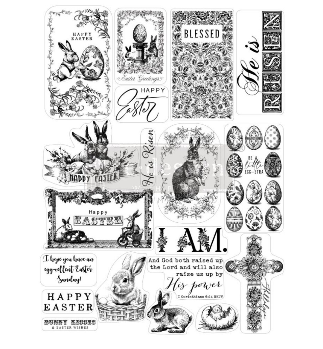 EASTER DECOR STAMPS Redesign With Prima Fast Shipping - Etsy