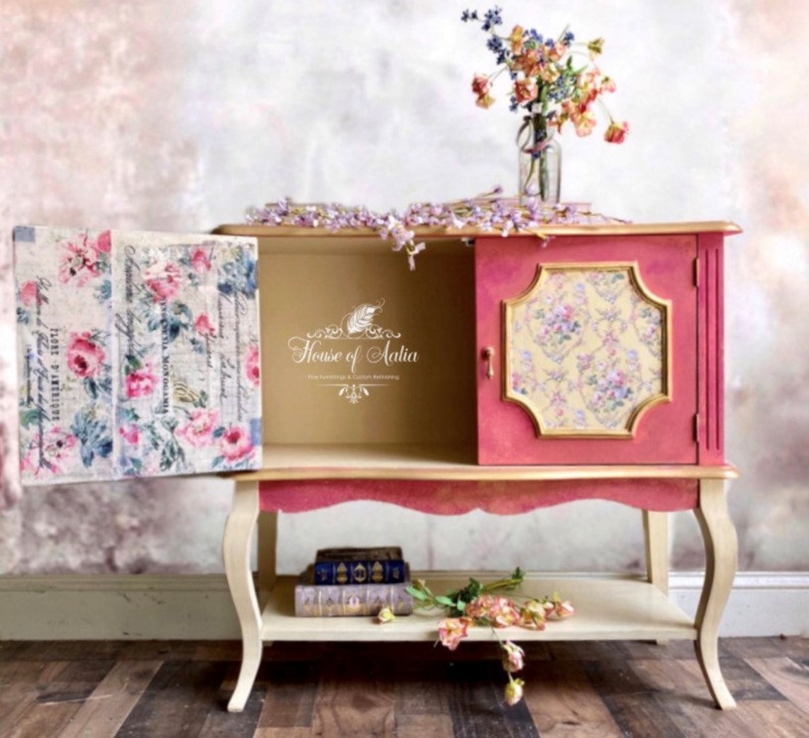 FLORAL WALLPAPER DECOUPAGE Decor Tissue Paper by Redesign With - Etsy