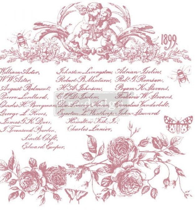 FLORAL SCRIPT Decor STAMPS Redesign With Prima Fast - Etsy