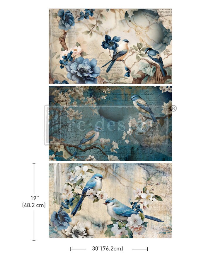 SAPPHIRE WINGS DECOUPAGE Decor Tissue Paper Pack Redesign With Prima ...