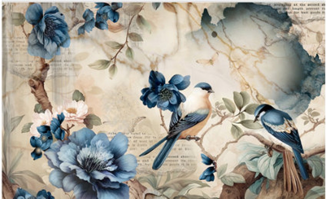 SAPPHIRE WINGS DECOUPAGE Decor Tissue Paper Pack Redesign With Prima ...