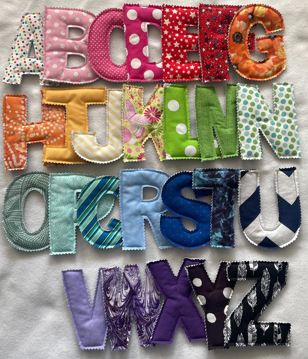 Fabric Alphabet Letters! - Etsy