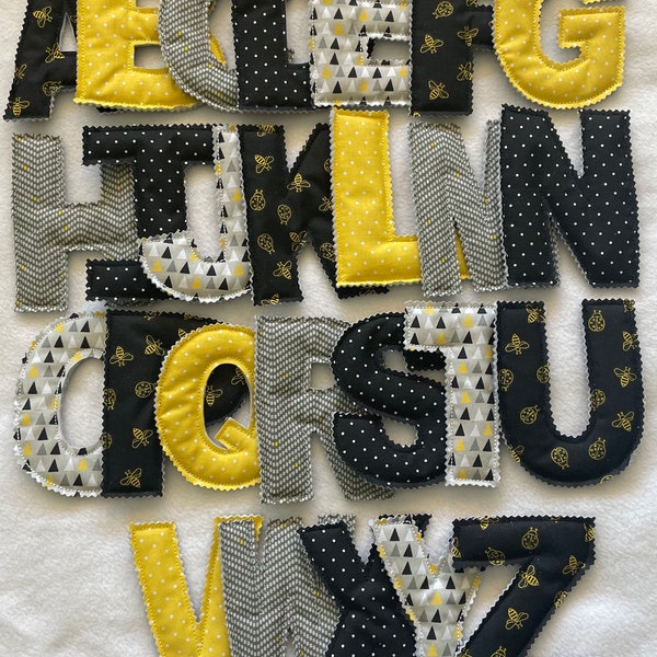 Fabric Alphabet Letters - Etsy