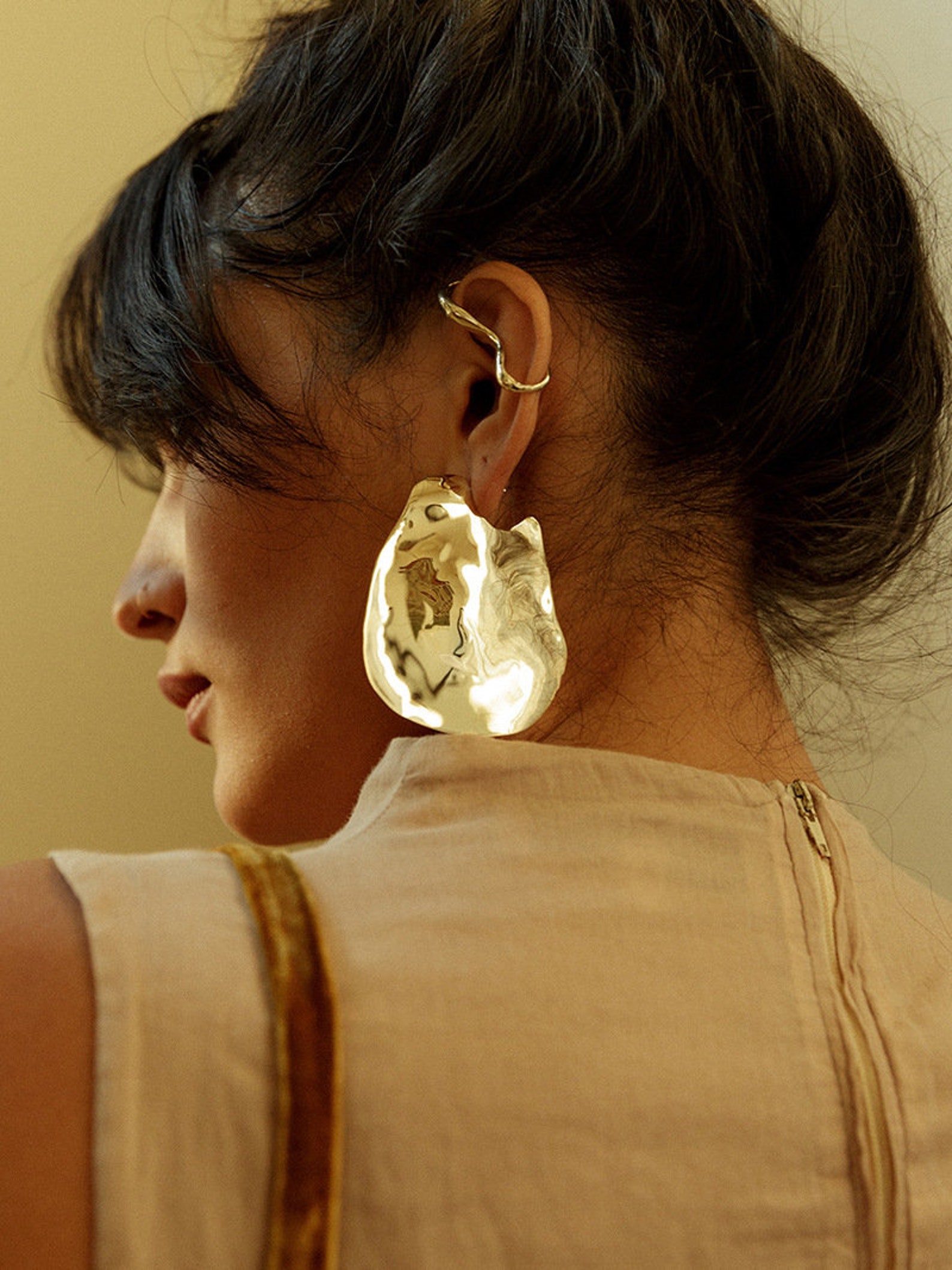 French Ear Clip Simple 18K Gold Plated Brass Multi-layer Ear - Etsy