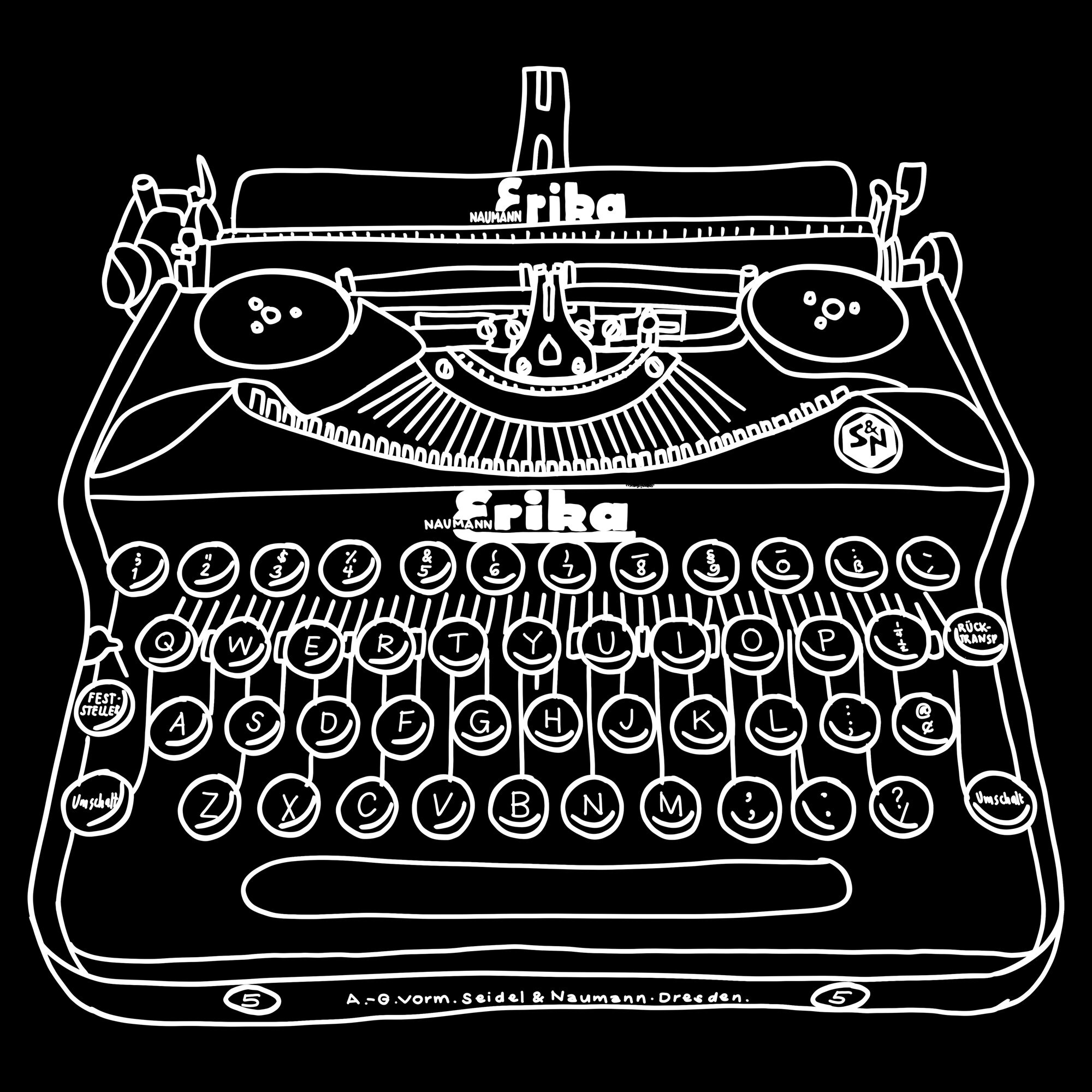 1939 Erika Model 5 + Typewriter Instant Digital Download PNG - SVG ...