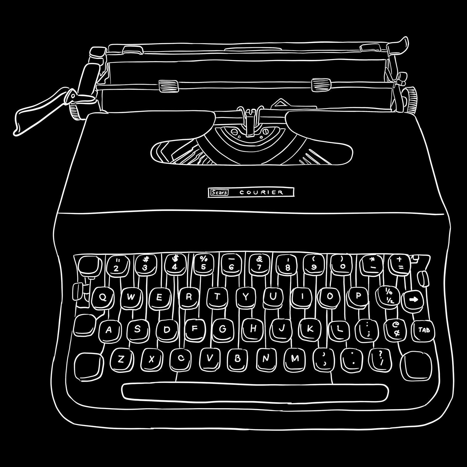 1968 Sears Courier + Typewriter Instant Digital Download PNG - SVG ...