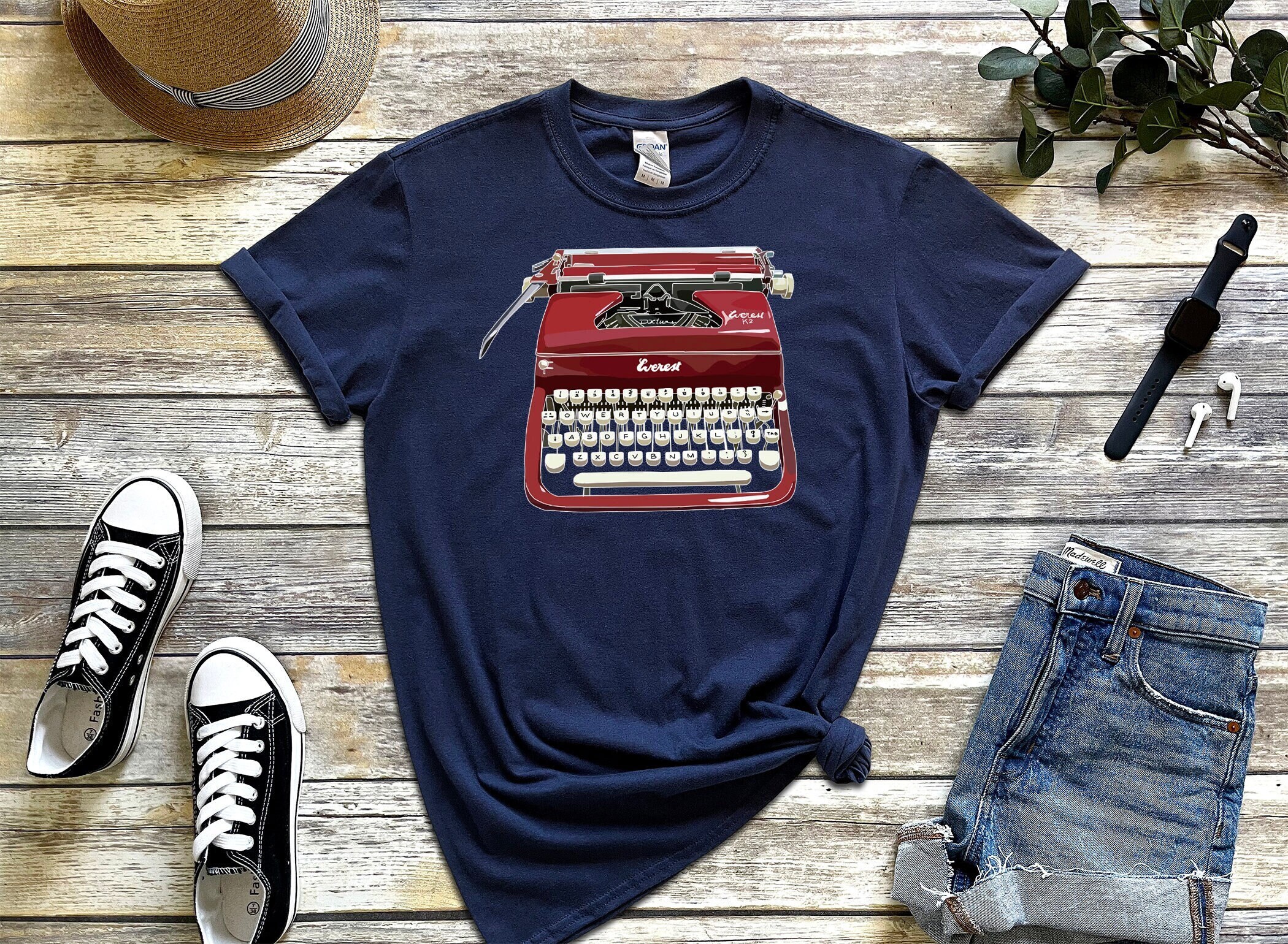 Everest K2 Portable Typewriter Shirt, Old Typewriter Tshirt, Minimalist ...