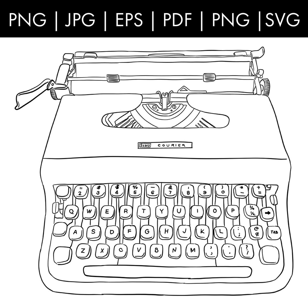 1968 Sears Courier + Typewriter Instant Digital Download PNG - SVG ...