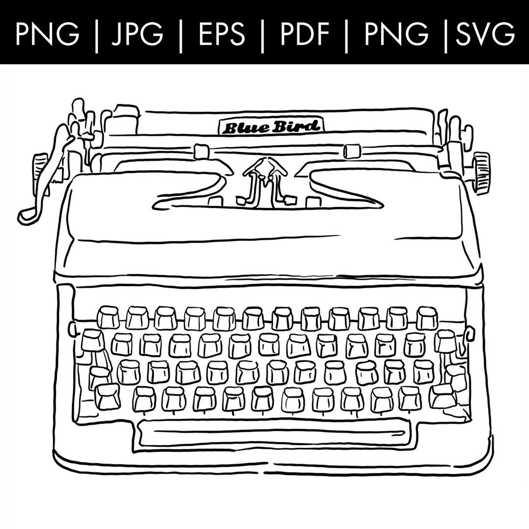 1959 Bluebird 18b + Typewriter Instant Digital Download PNG - SVG - PDF ...