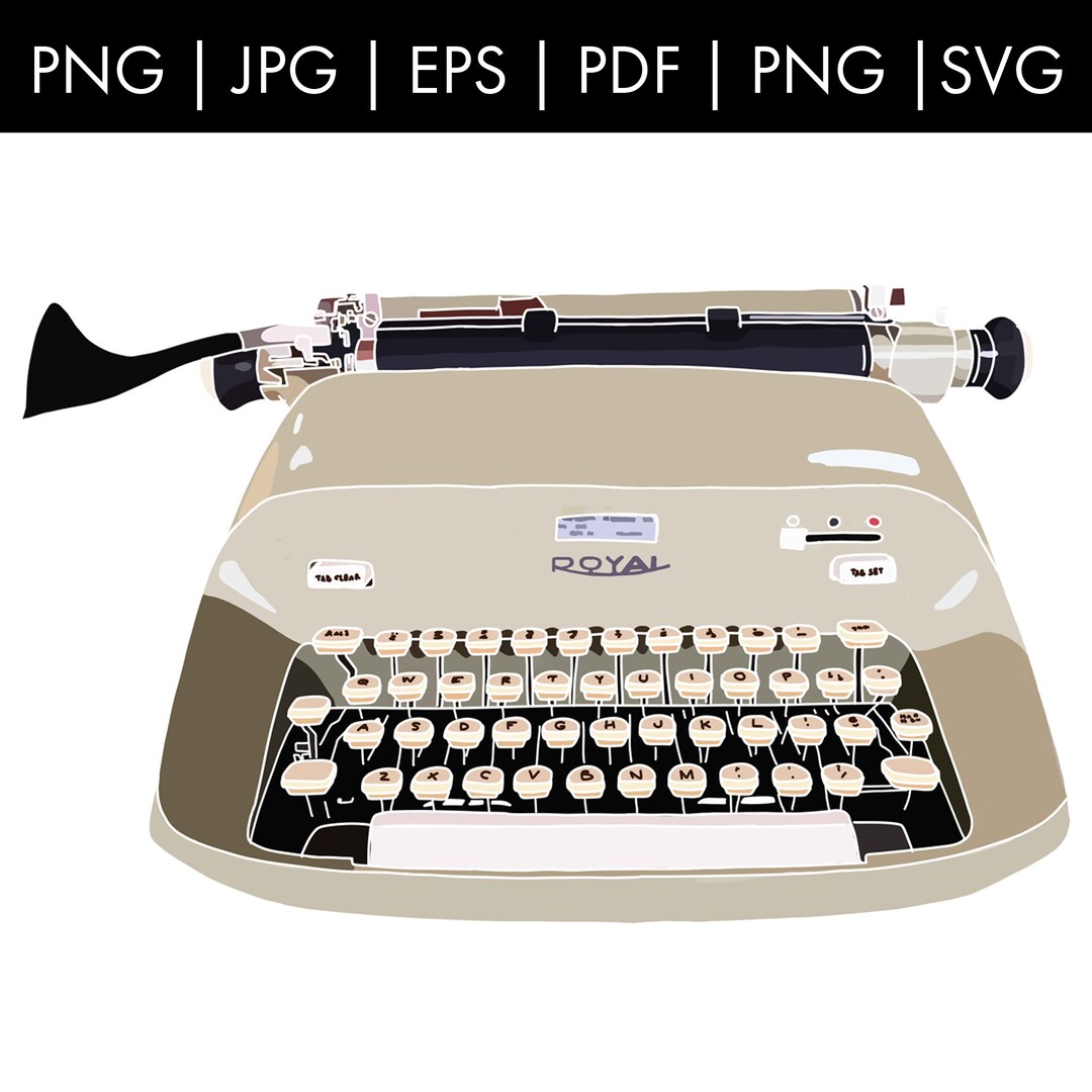 1965 Royal Empress + Typewriter Instant Digital Download PNG - SVG ...