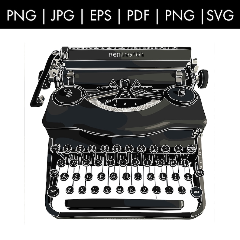 1941 Remington Quiet Model 1 + Typewriter Instant Digital Download PNG ...