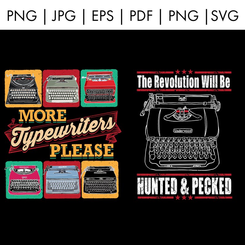 Antique Typewriters Funny Quotes Bundle for Typewriter Collectors 14 ...