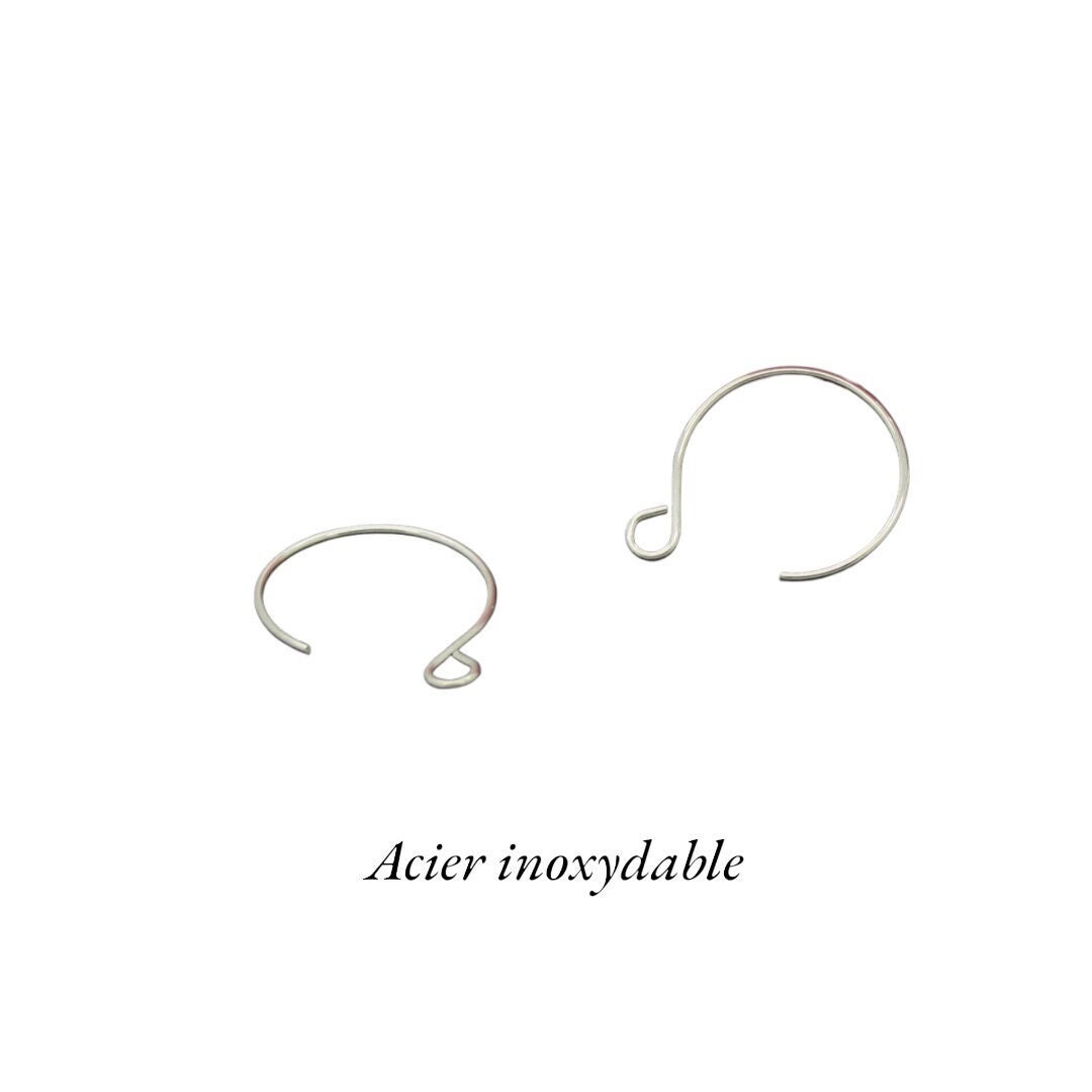 20 Stainless Steel Sleeper Earring Hooks 22 X 18 Mm BOA81 - Etsy
