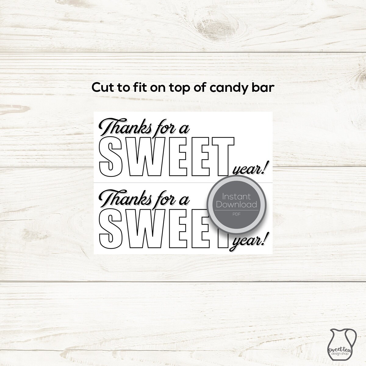 Teacher Appreciation Week Thanks for A Sweet Year Candy Bar Wrapper ...