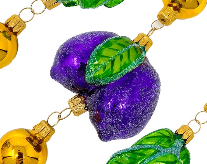 Italian Plum Clusters Fruit Glass Garland - Italian Coast - Kenzies of ...