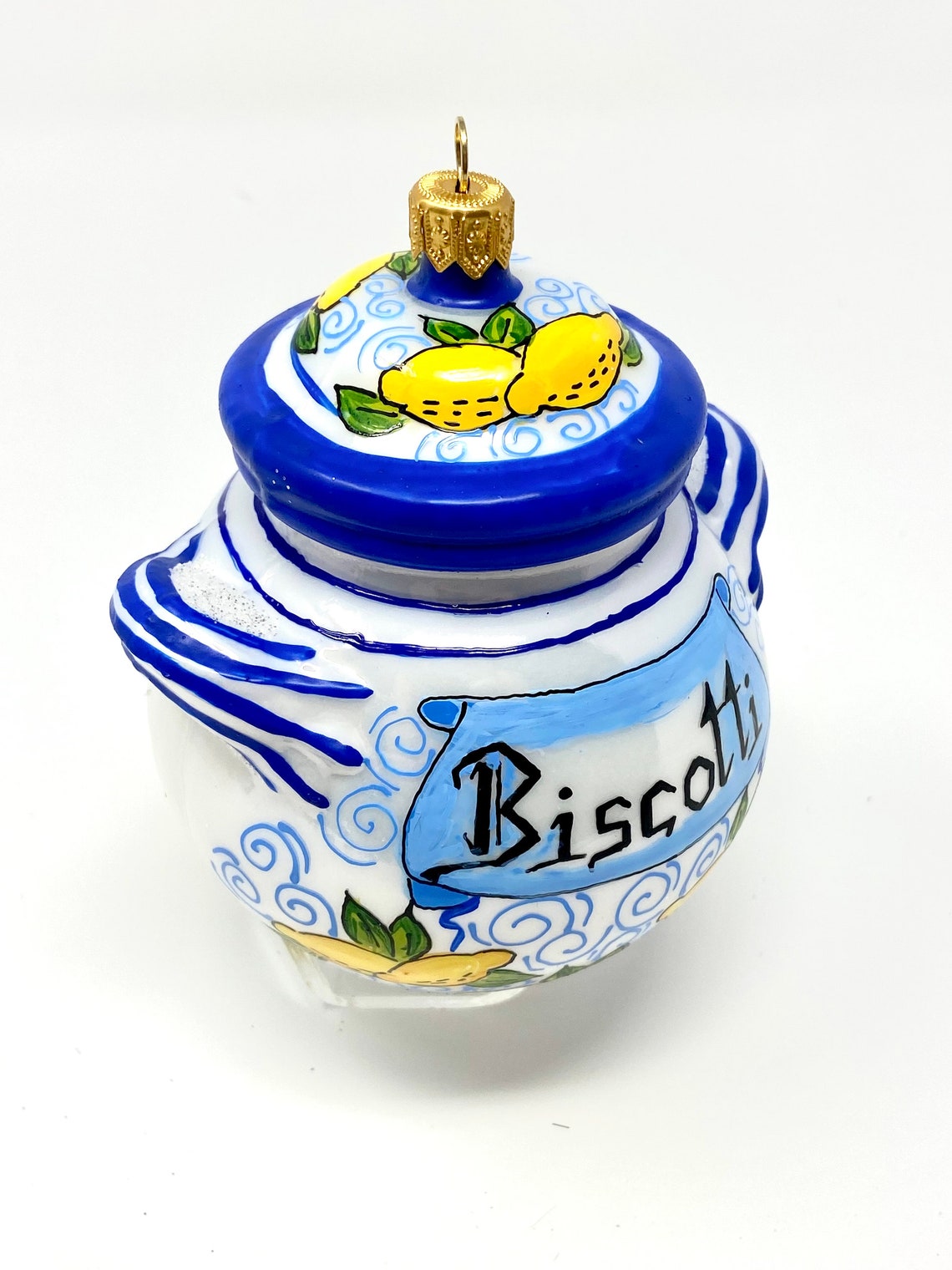 Italian Cookie Jar Glass Ornament 