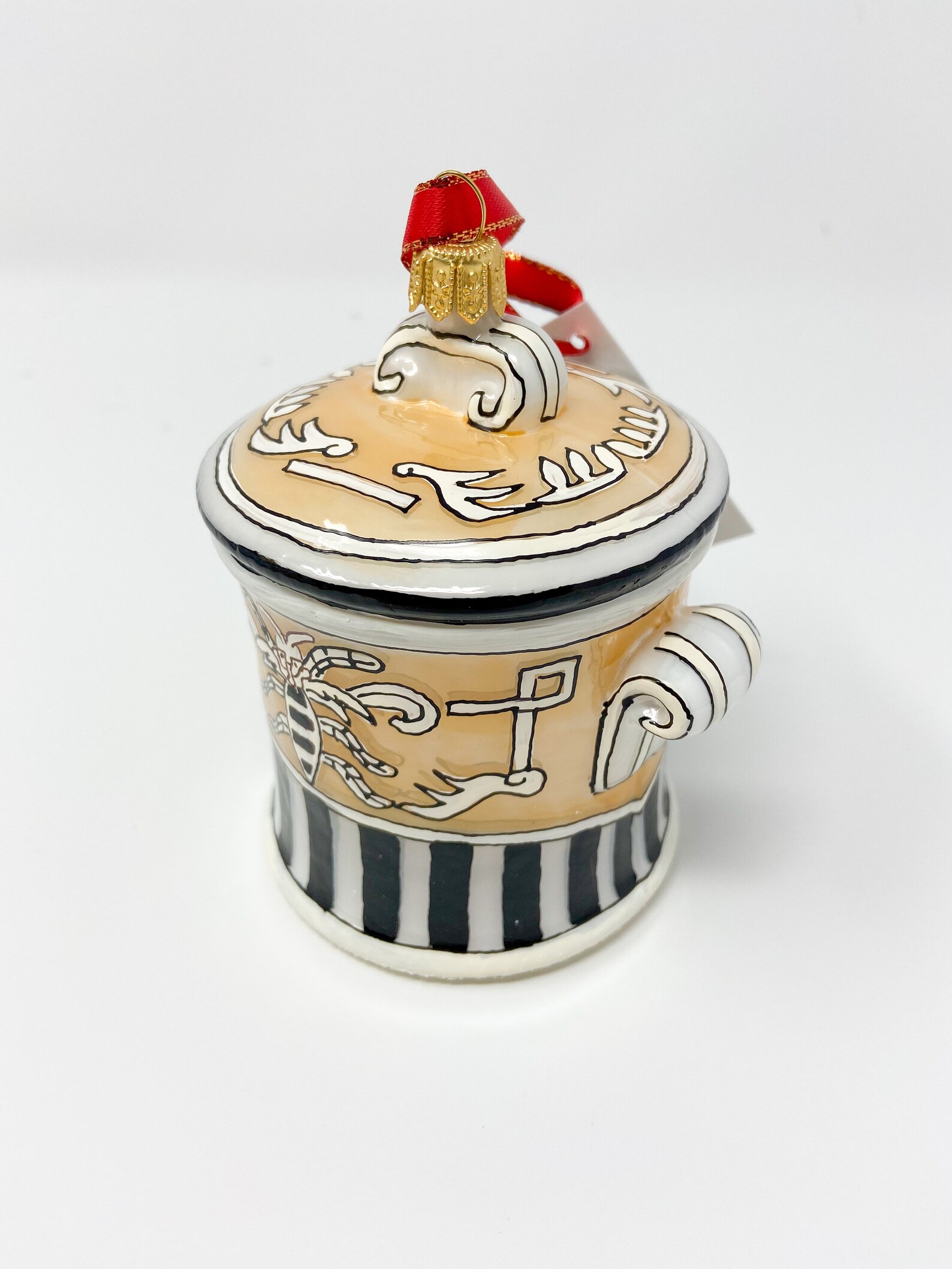 Italian Cookie Jar Glass Ornament "milano" Hand Painted/hand Made ...