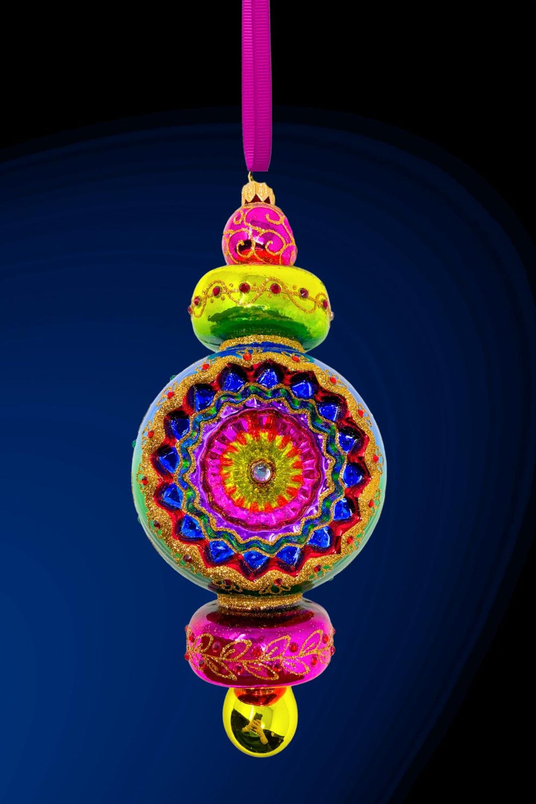 Adorno de cristal polaco de colores - Colección Las Vegas "Gran ...