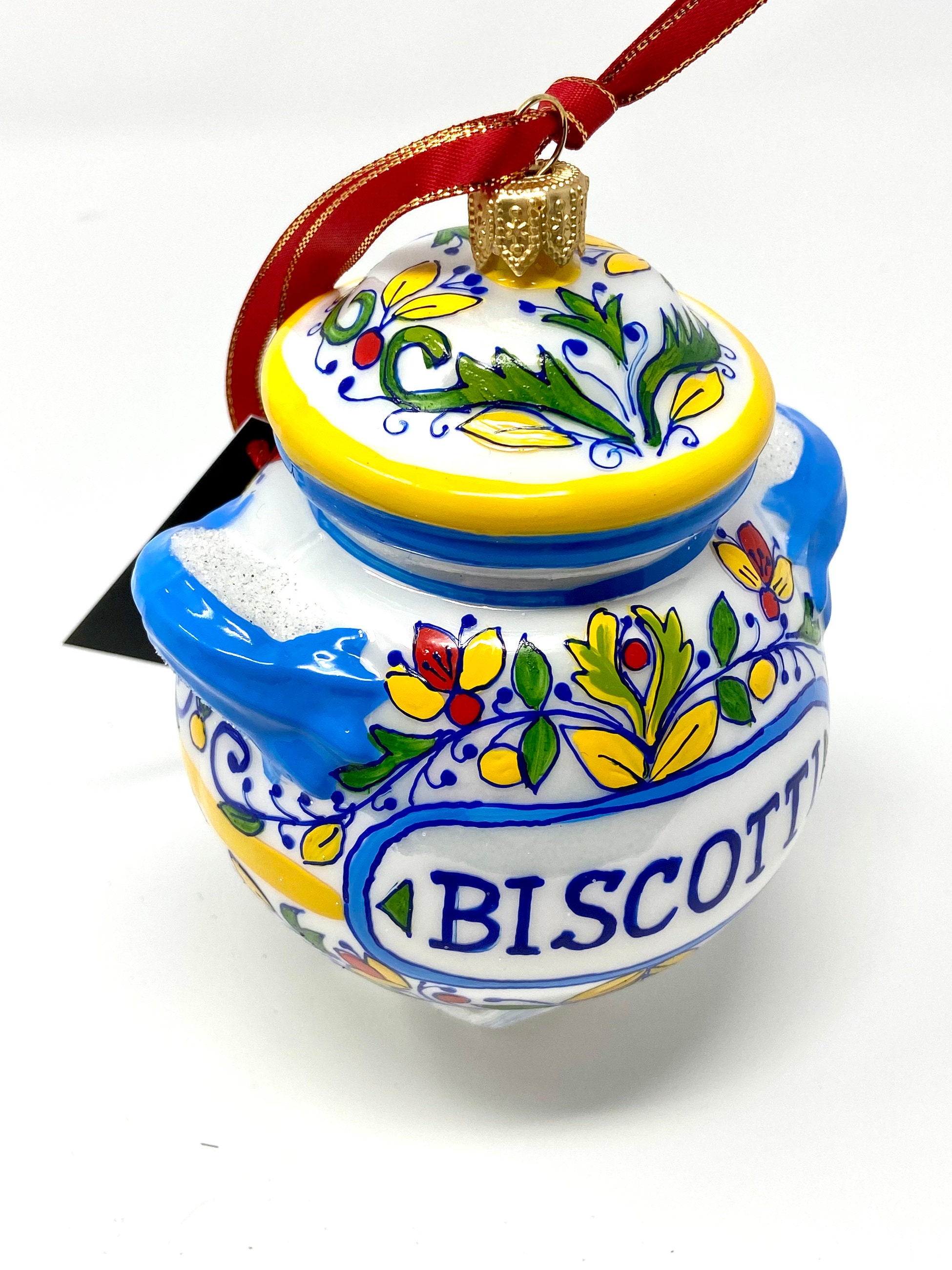 Italian Cookie Jar Glass Ornament 