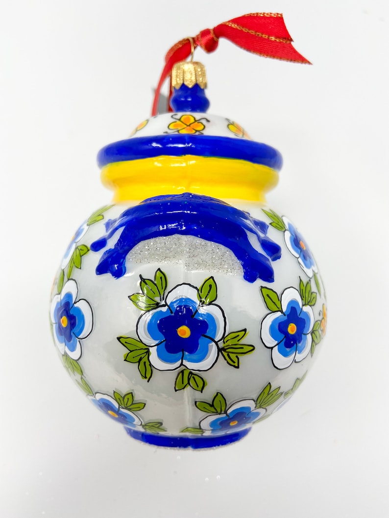 Italian Cookie Jar Glass Ornament 