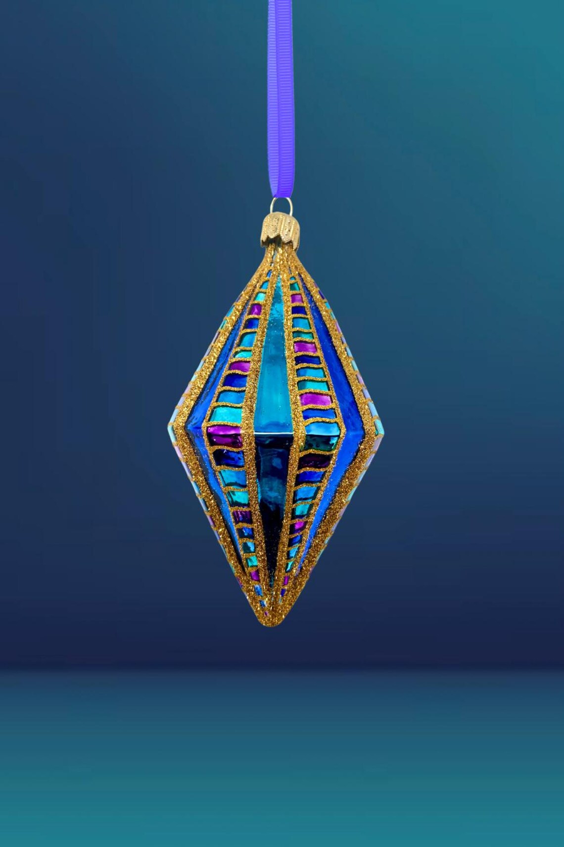 LARGE Colorful Ridged Diamond Ornament - Las Vegas Collection - Kenzies ...