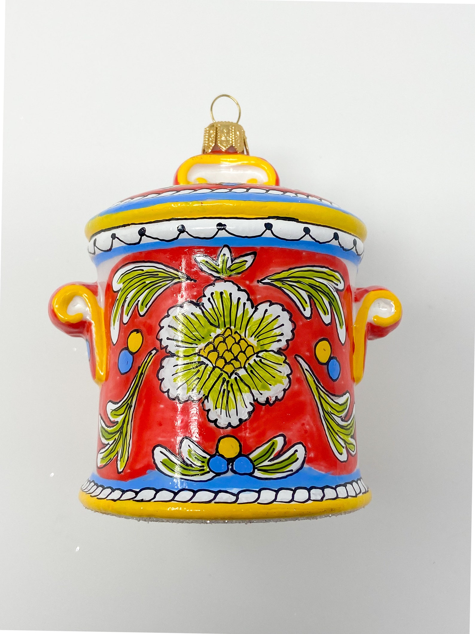 Italian Cookie Jar Glass Ornament 
