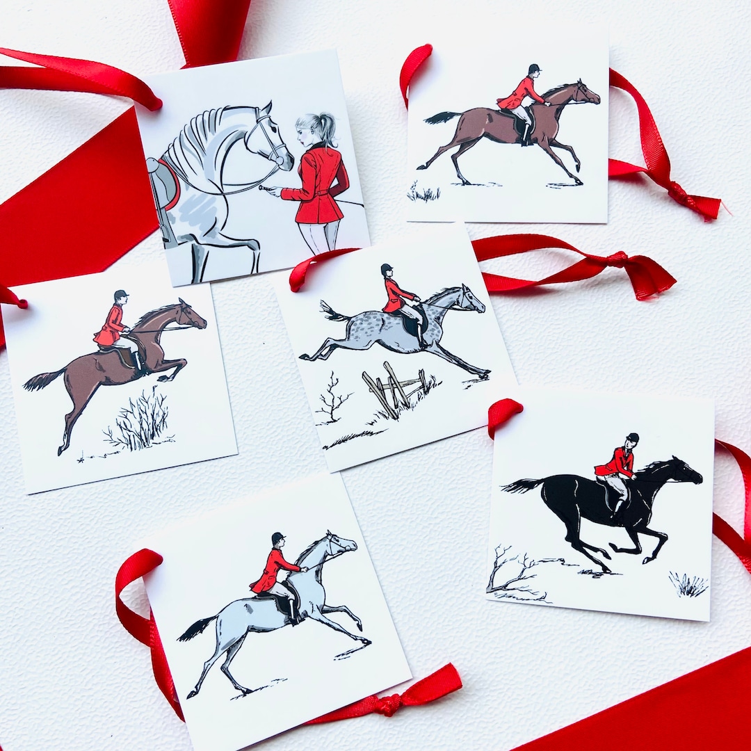 FOX HUNT Gift Tags | Holiday Christmas Gift Wrap Paper | Traditional ...
