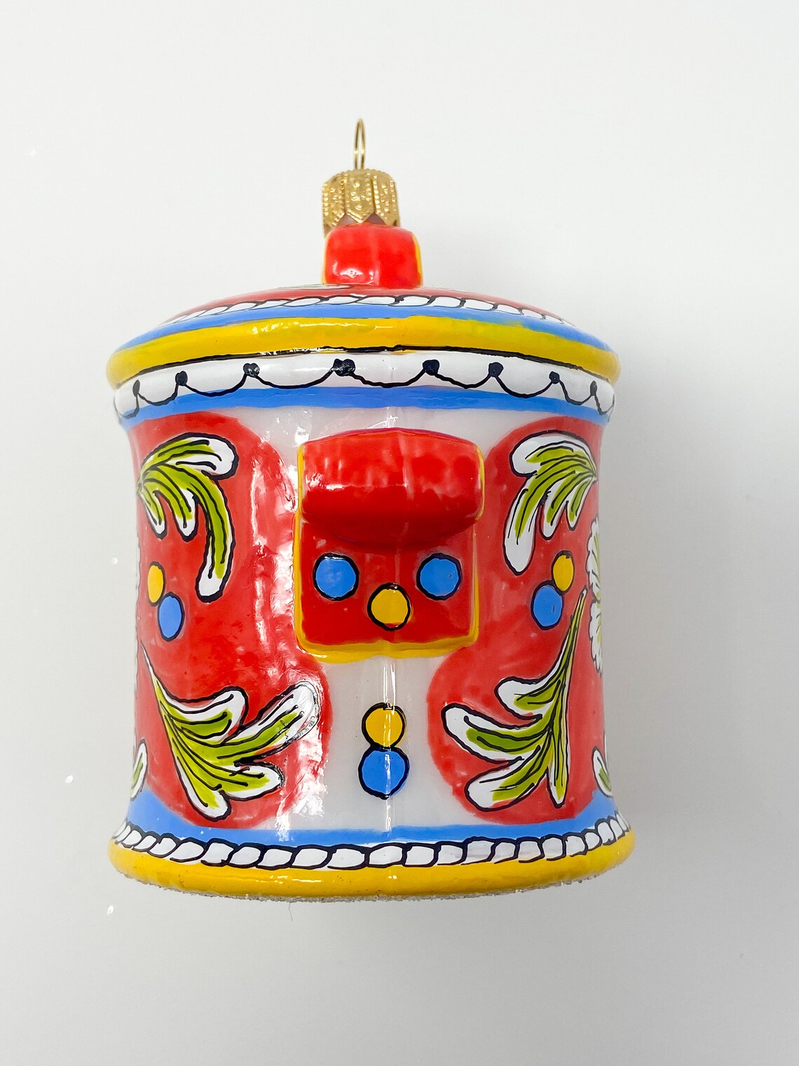 Italian Cookie Jar Glass Ornament 
