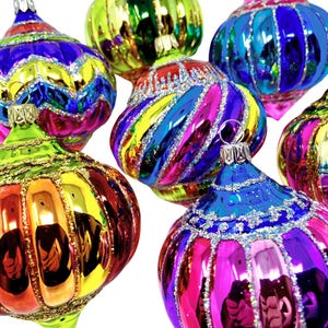 German Glass Ornament Set/7 Baubles - Hand Painted/hand Made - Legacy ...