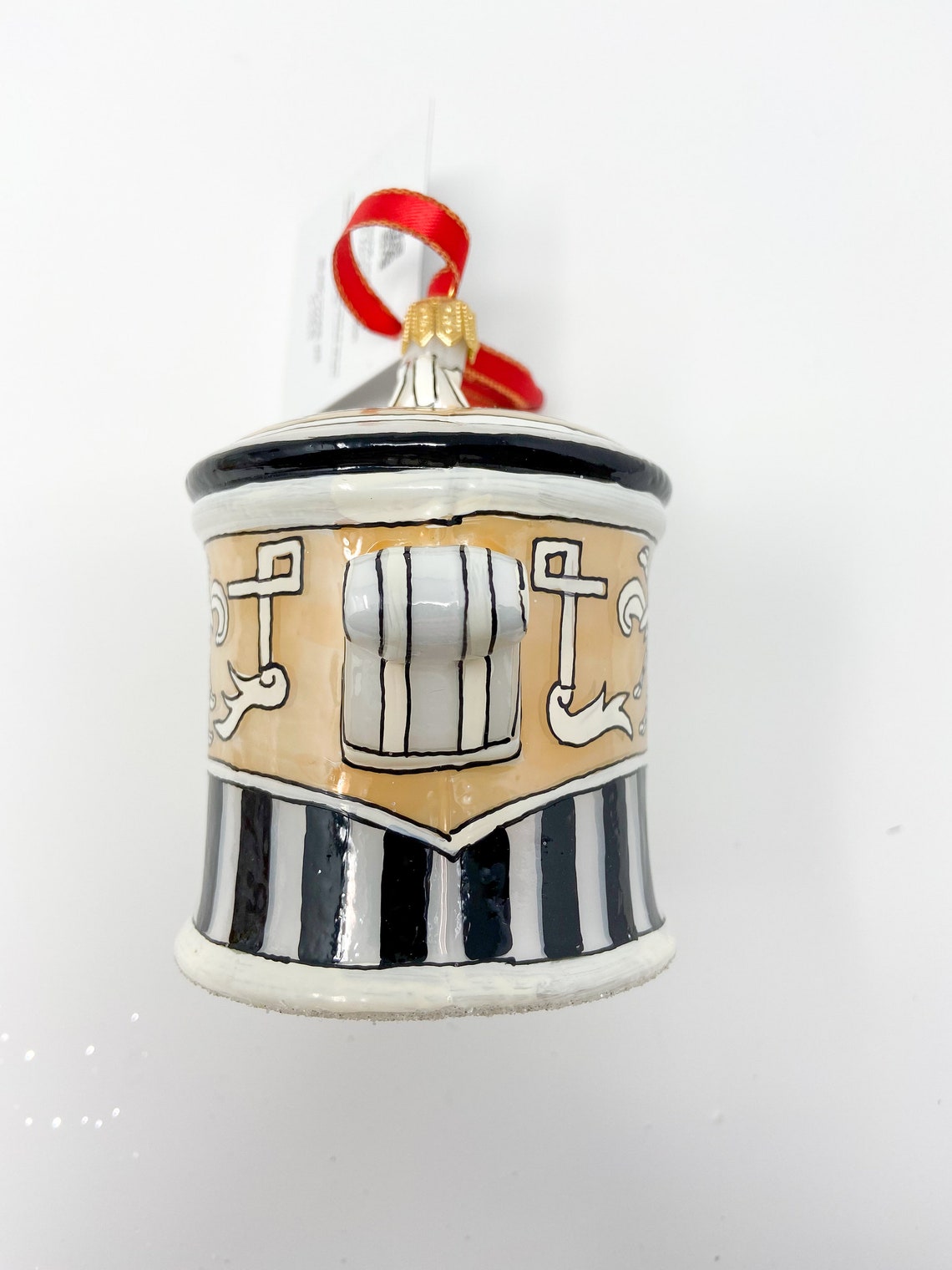 Italian Cookie Jar Glass Ornament "milano" Hand Painted/hand Made ...