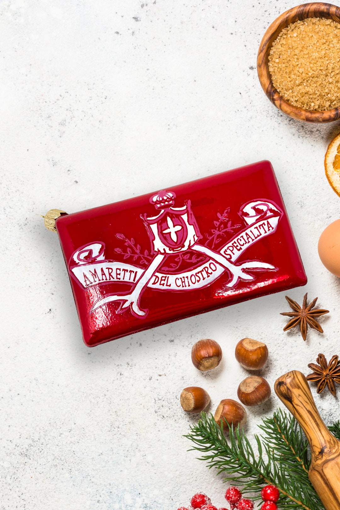 Amaretti Box Glass Ornament Italian Hand Painted/hand Made Kenzies of ...