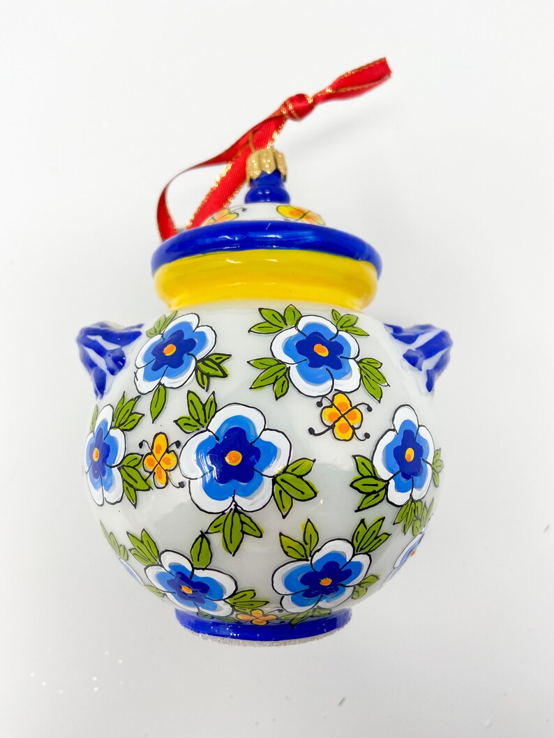 Italian Cookie Jar Glass Ornament 