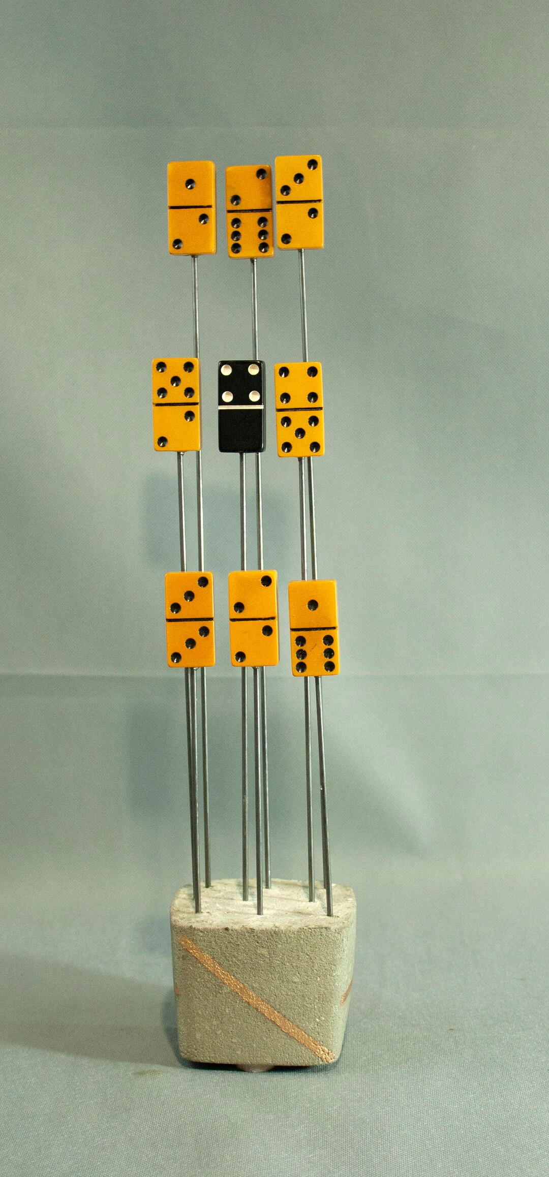 Vintage Bakelite Domino Sculpture: Upcycled Game Room Art - Etsy