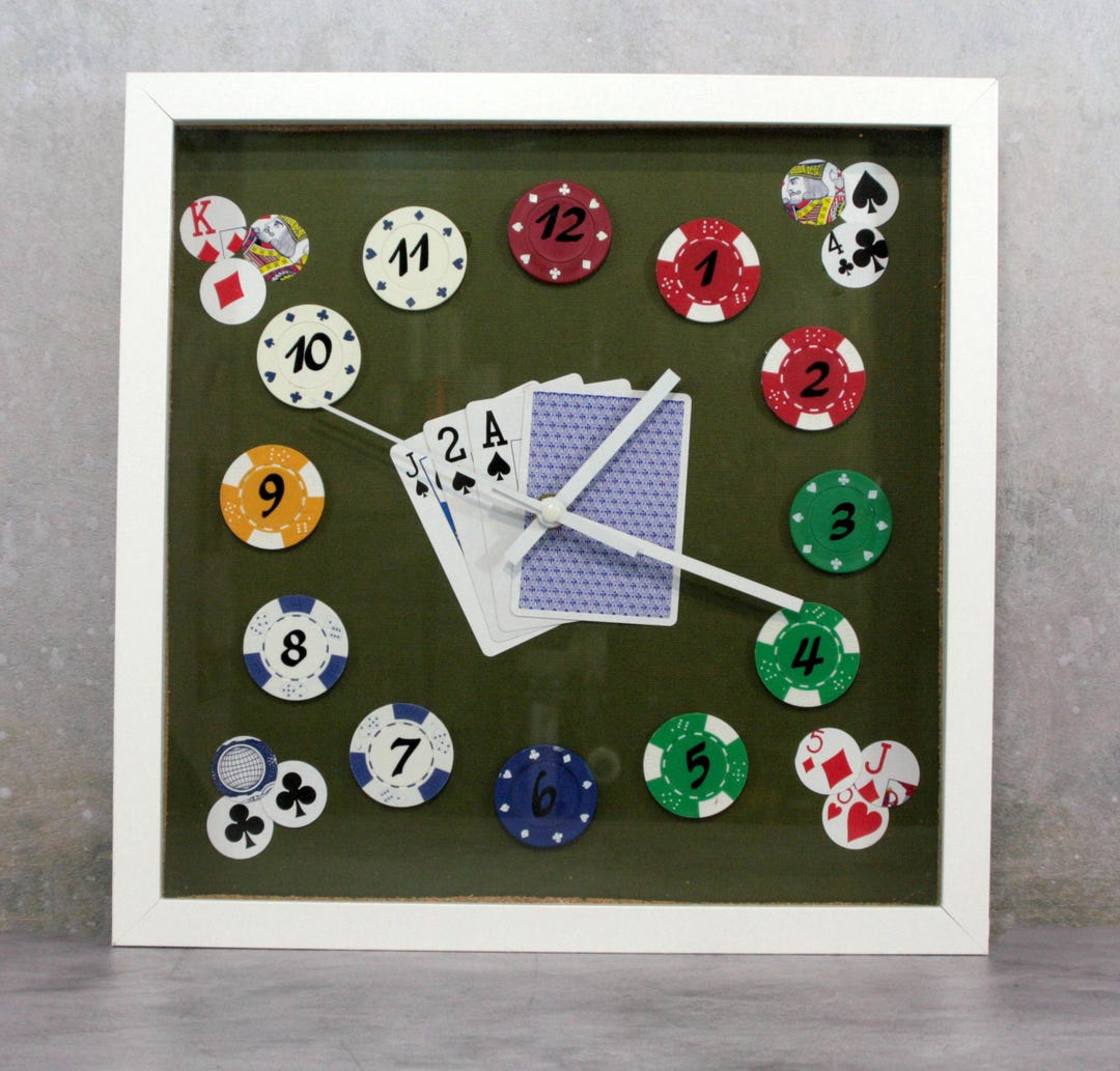 Poker Wall Clock, Game Clock, Playing Cards - Etsy