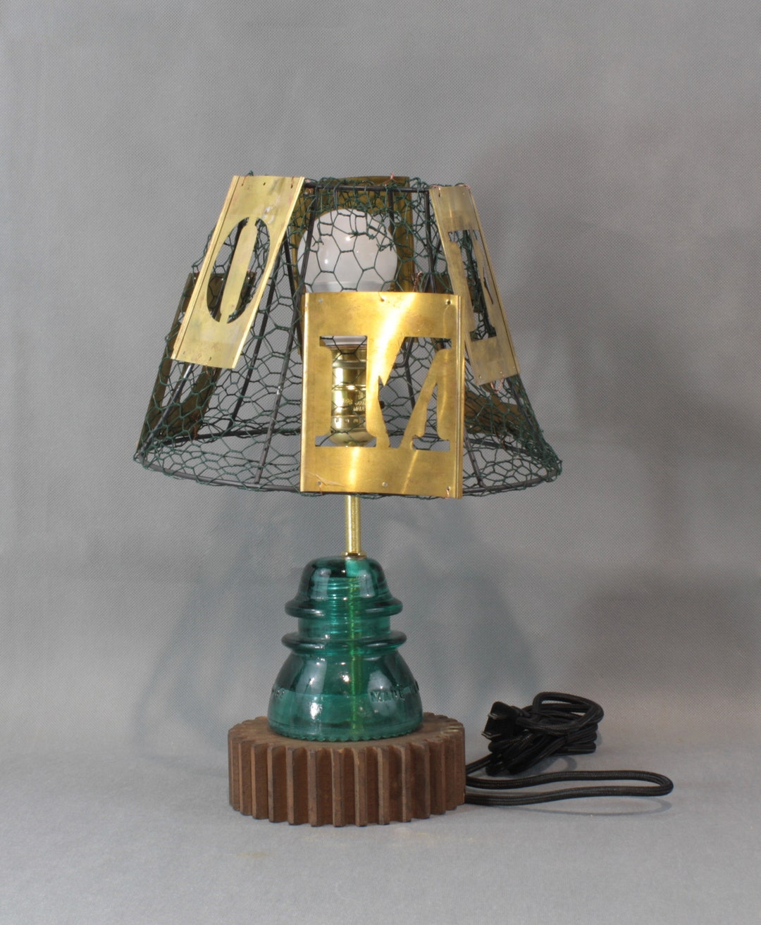 Upcycled Foundry Mold Lamp: Vintage Glass Insulator Accent Light - Etsy