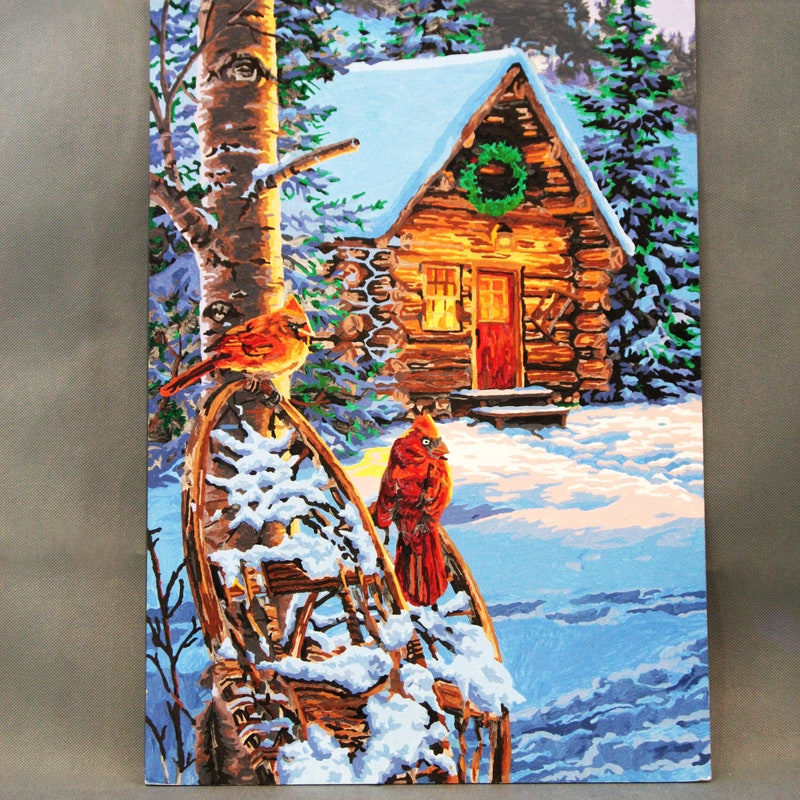 Winter Paint by Number - Etsy