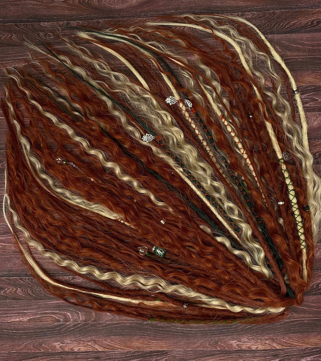 Mix of Dreadlocks/dreads, Curly, Braids With Shades of Cooper, Blonde ...