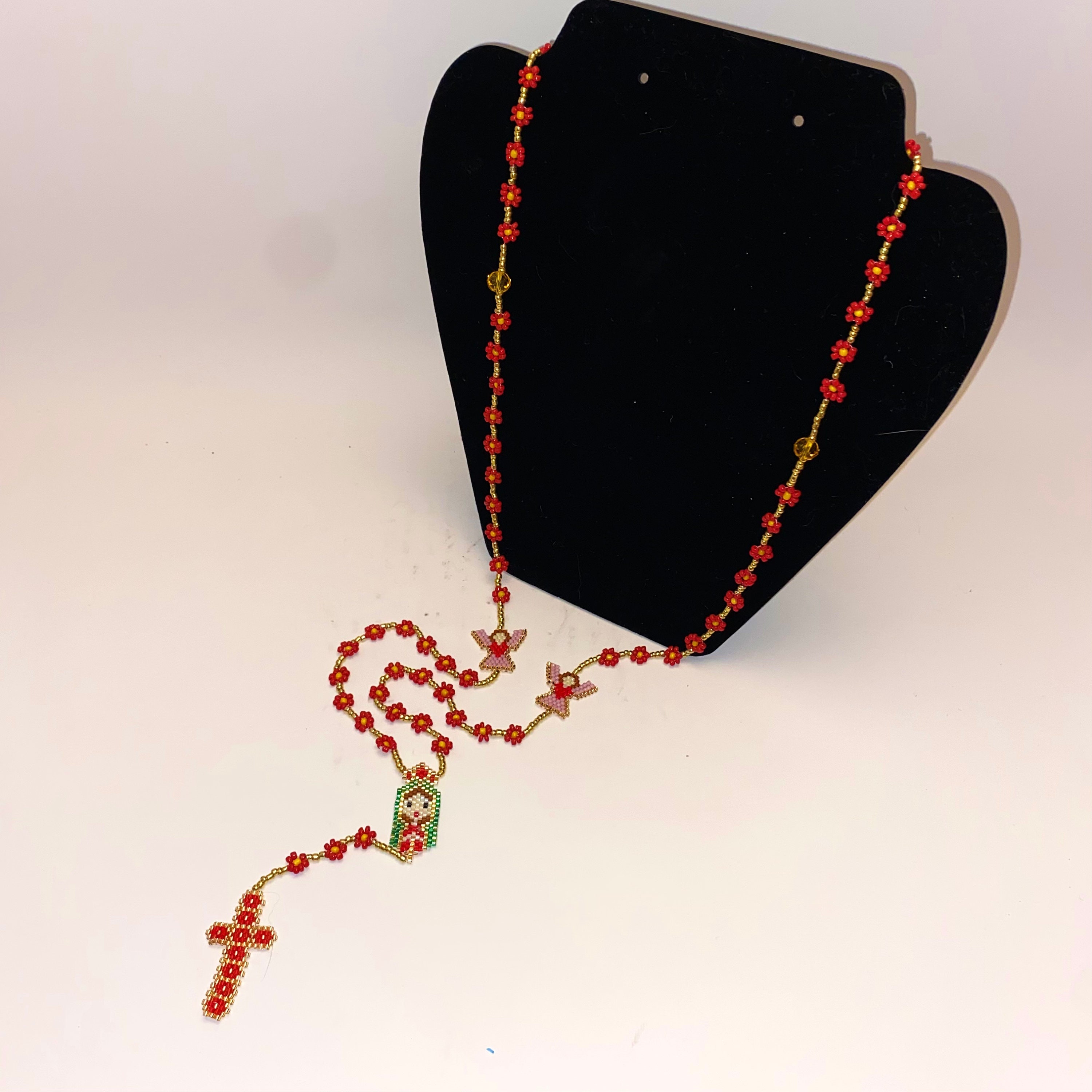 Virgin Mary Rosary - Various Colors - Etsy