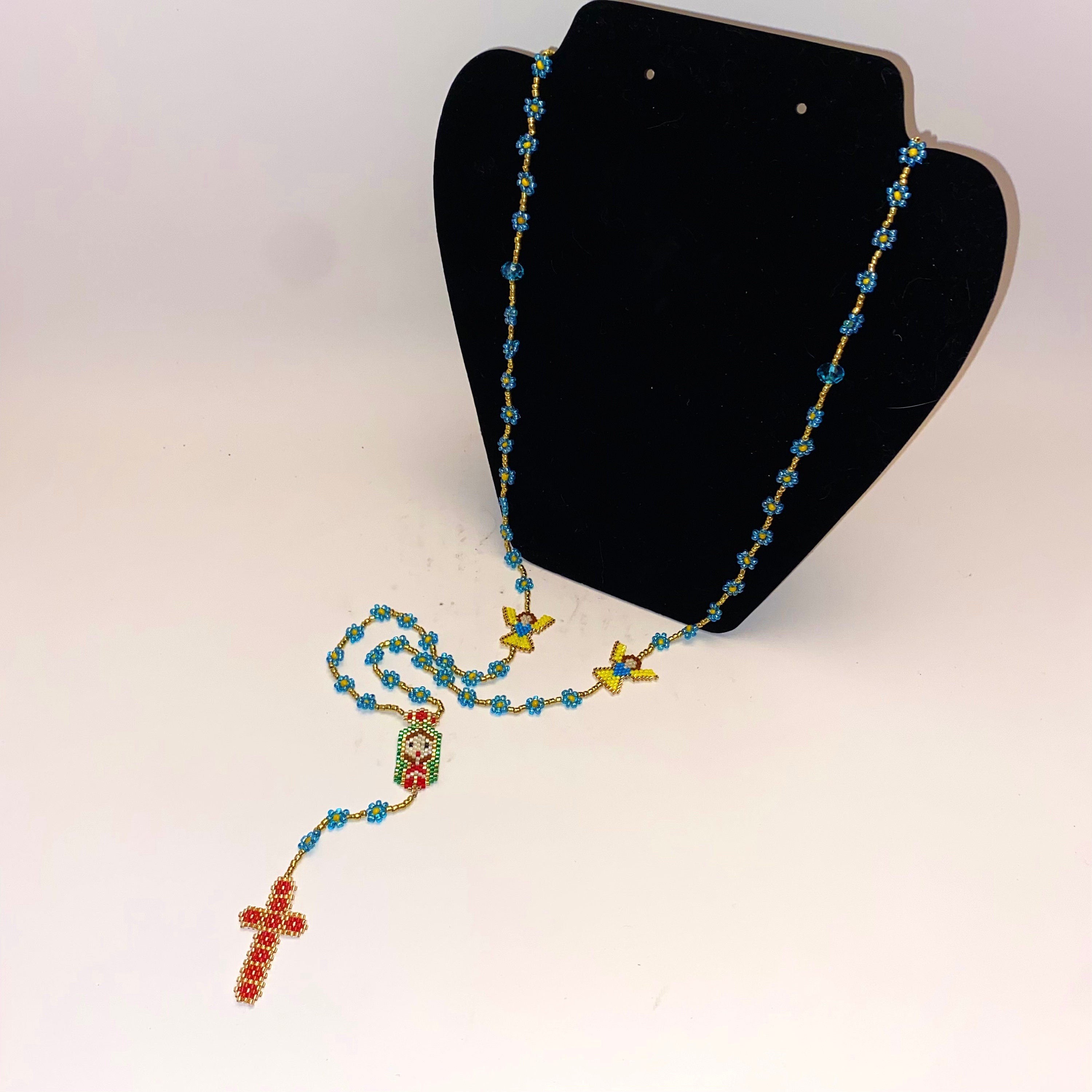 Virgin Mary Rosary - Various Colors - Etsy