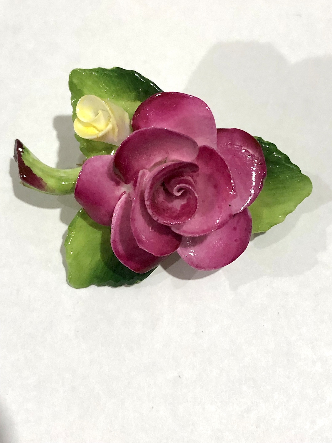 Vintage Staffordshire Cara China Floral Brooch Pin Made in England - Etsy