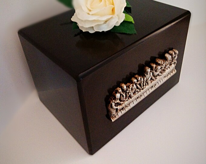 Cremation Urns for Ashes, Religious Handmade Large Wooden Ossuary ...