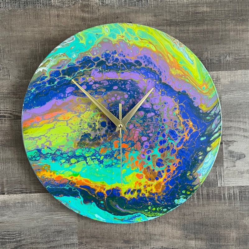 Rainbow Wall Clock - Etsy