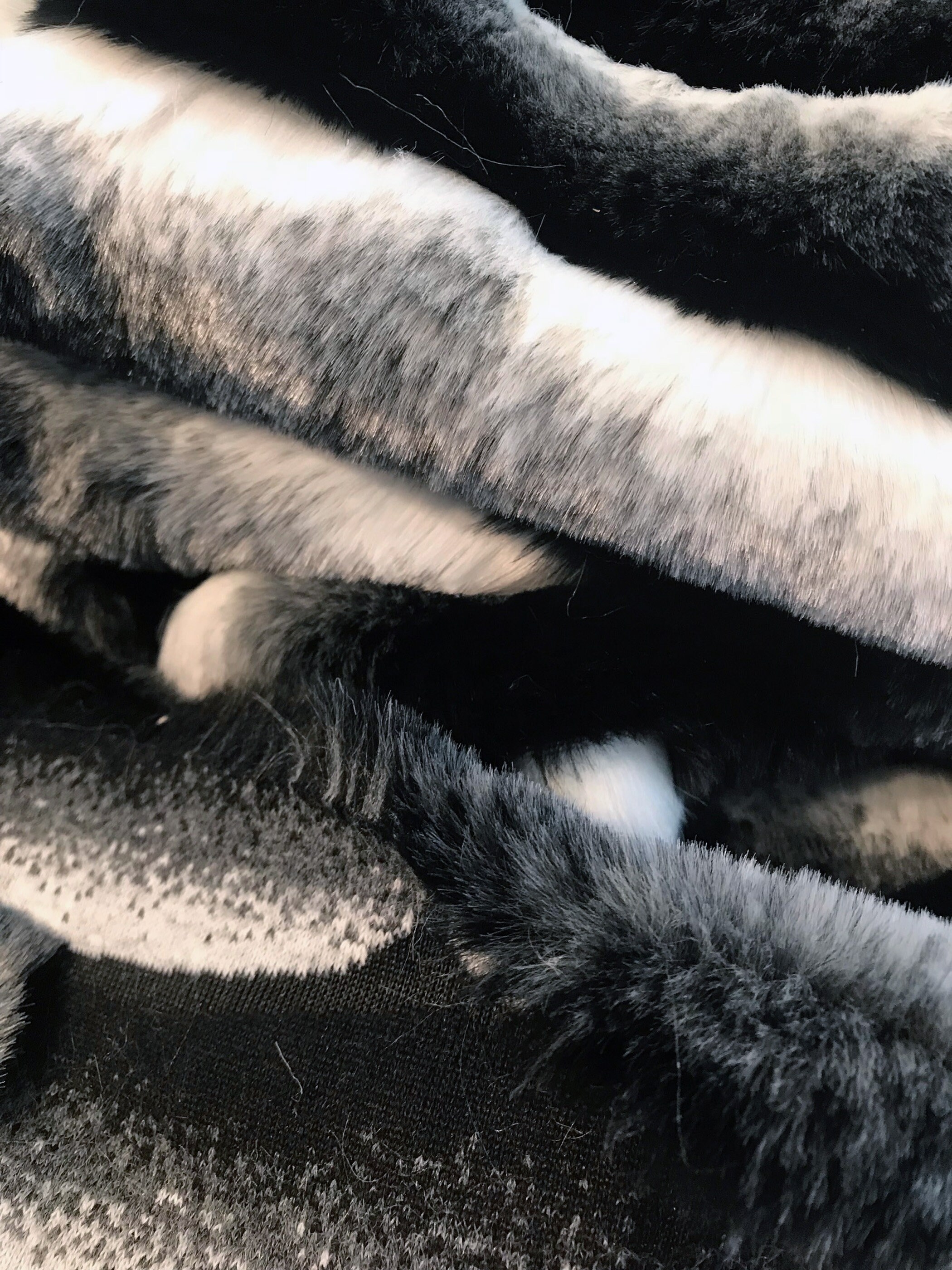 Faux fur striped fur fun fur animal fur animal faux fur | Etsy