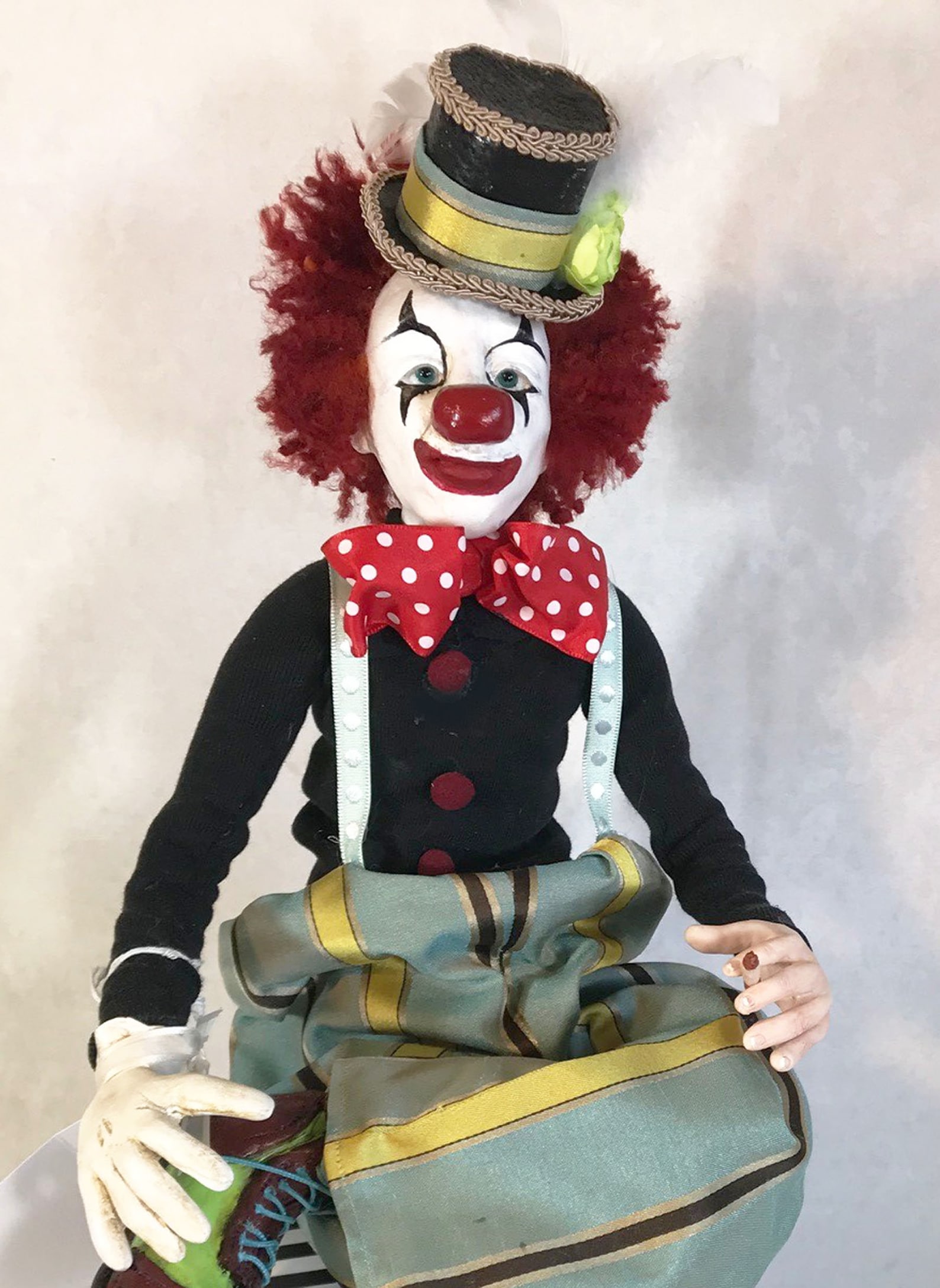 Polymer Clay Doll Clown Doll Polymer Clay Sculpture OOAK - Etsy