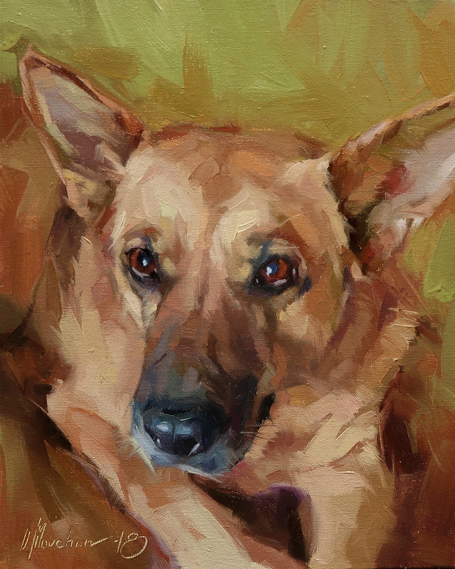 Dog Oil Portrait Pet Oil Painting Dog Artwork Costom Pet | Etsy