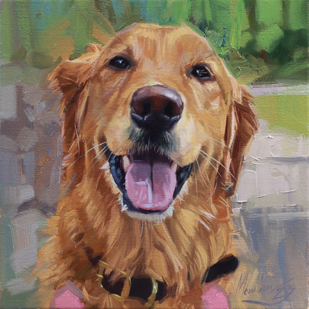 Dog Oil Portrait, Custom Pet Portrait, Pet Oil Painting, Dog Artwork ...