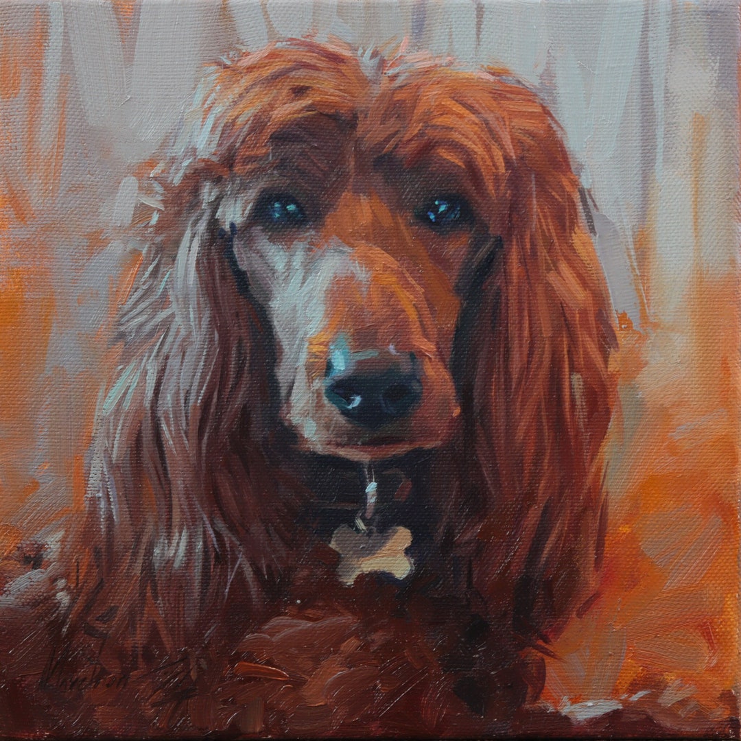 Dog Oil Portrait, Pet Oil Painting, Dog Artwork, Custom Pet Portrait ...