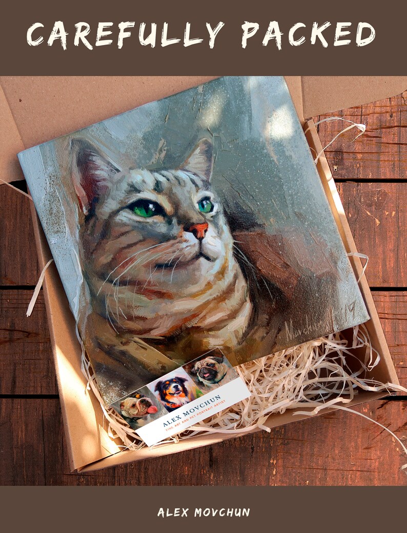 Custom Pet Portrait Custom Cat Painting Pet Portrait Cat - Etsy